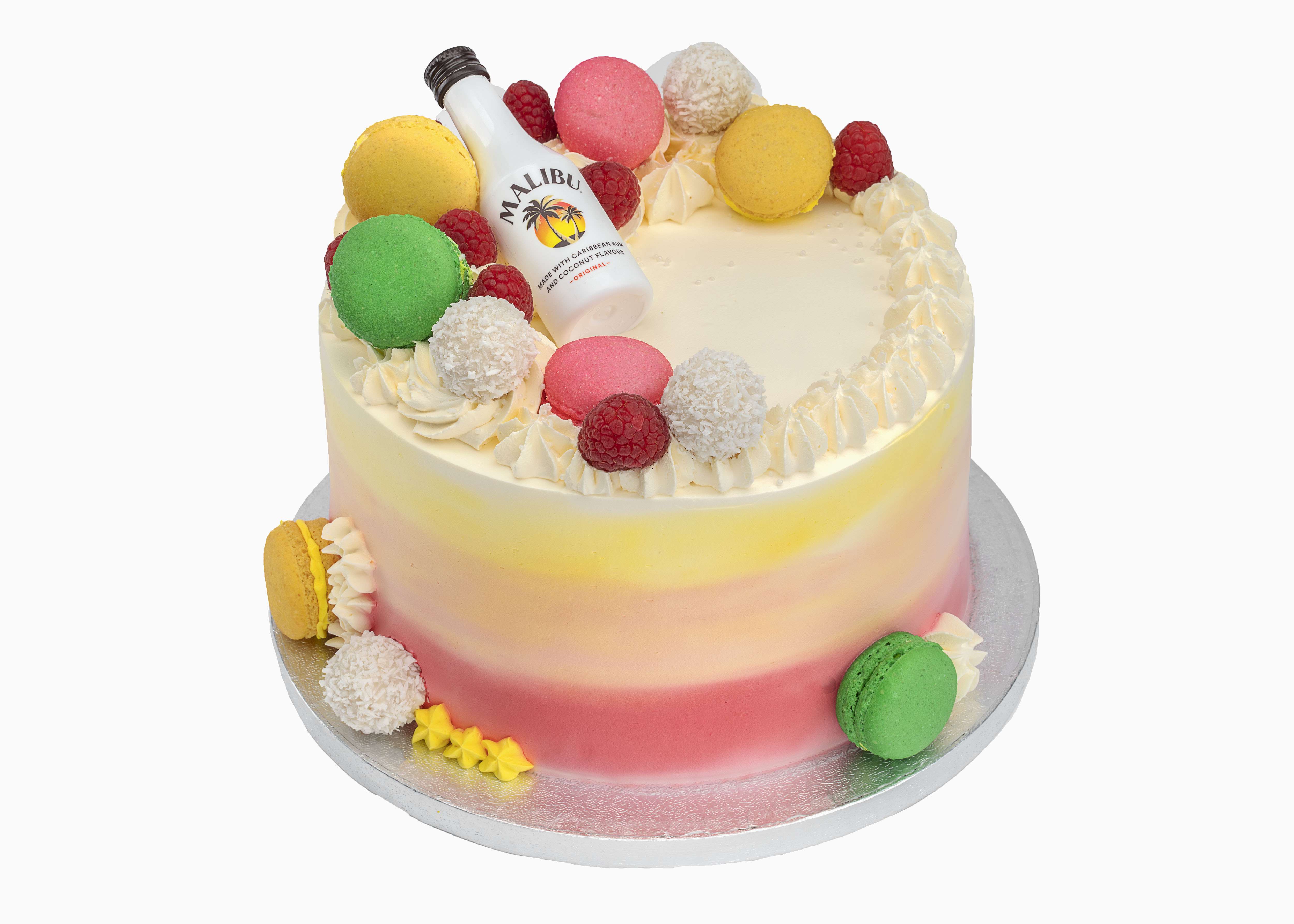 Malibu Sunset layer Macaroon Cake