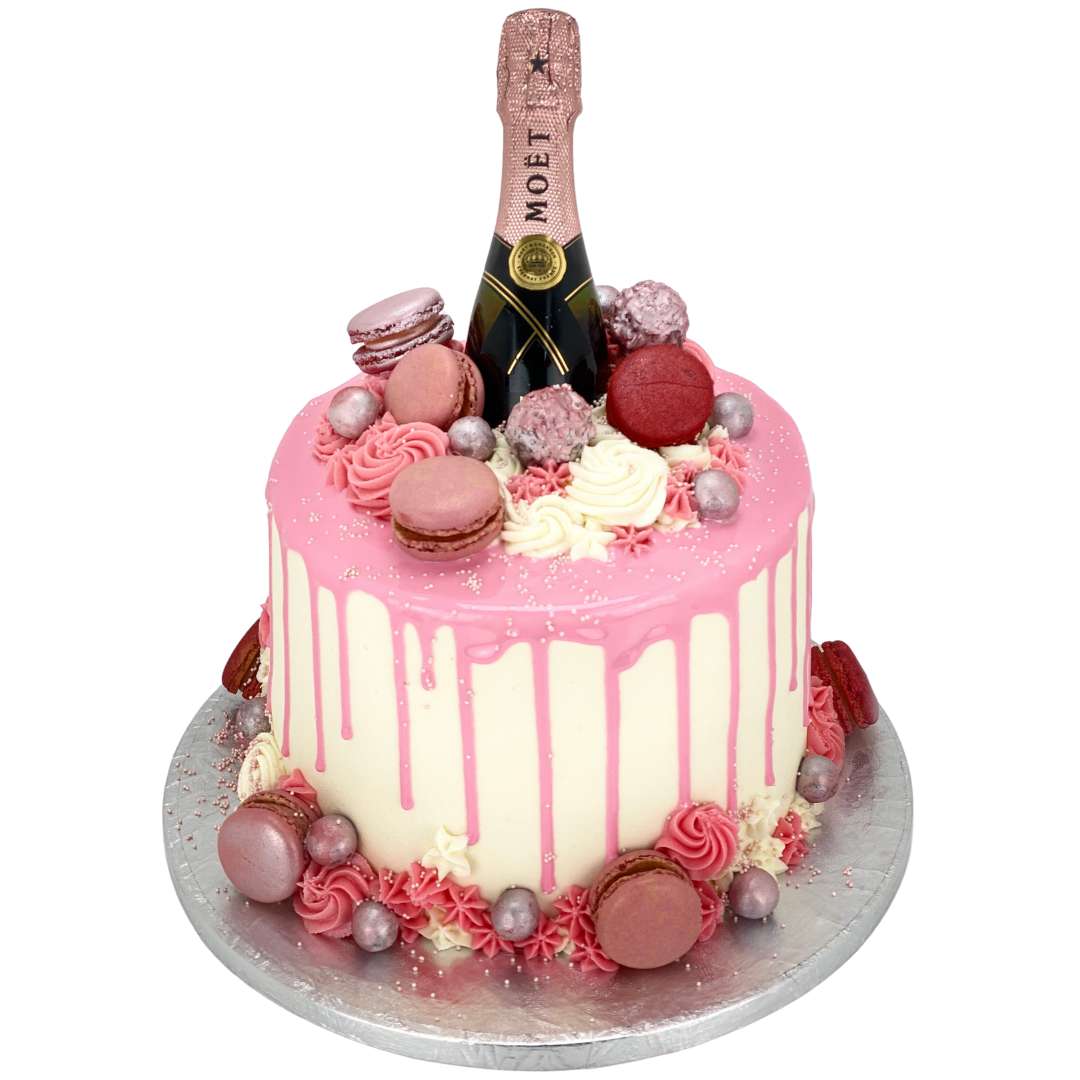 Pink Moet Majesty Cake - London Cakes